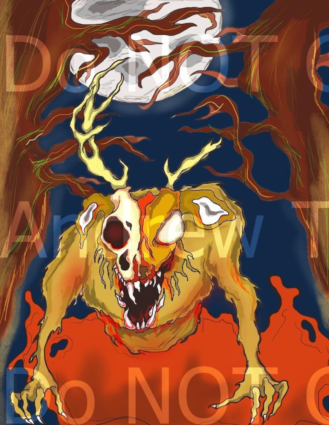 Windigo- Art Print, Halloween, Creepy - Etsy