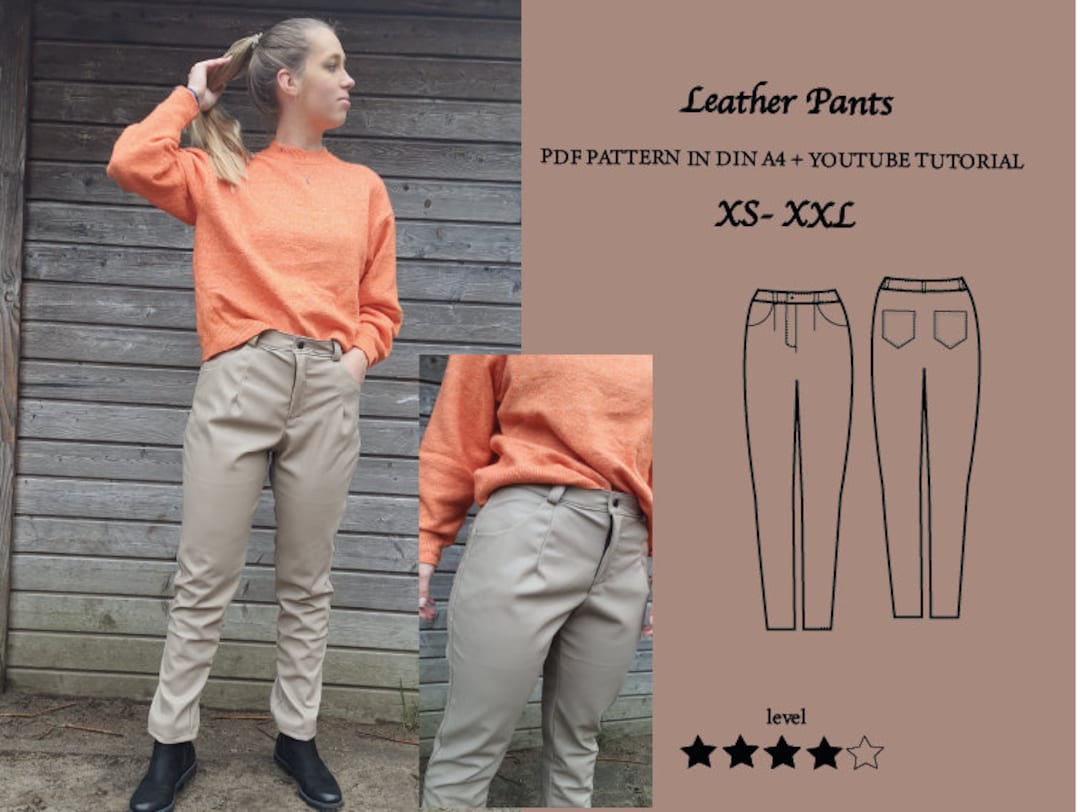 Leather Pants /sewing Pattern/sewing Pattern/trousers - Etsy