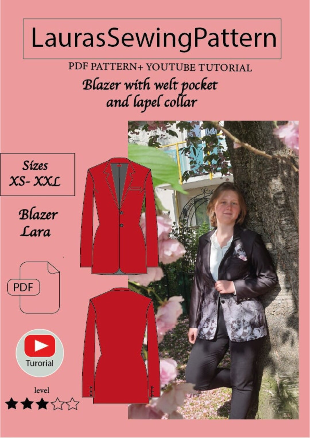 Blazer Sewing Pattern Pattern Etsy