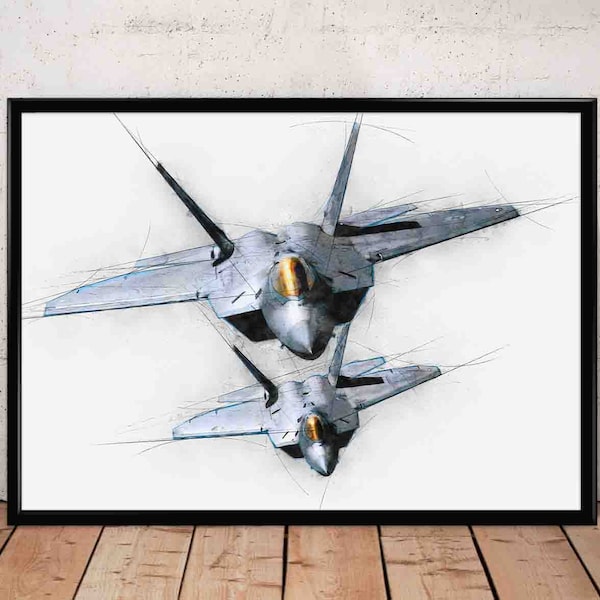 F 22 Raptor Art - Etsy