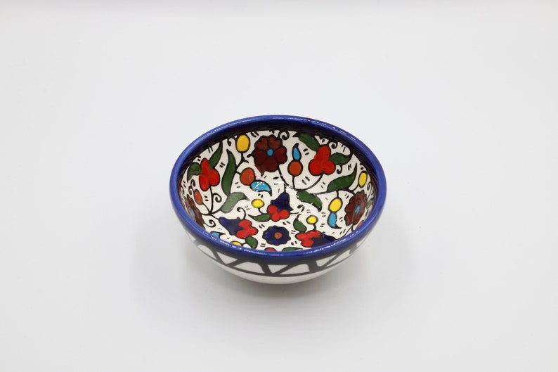 Hand Made Hand Painted Ceramic Bowl Round Bowls Flowers - Etsy