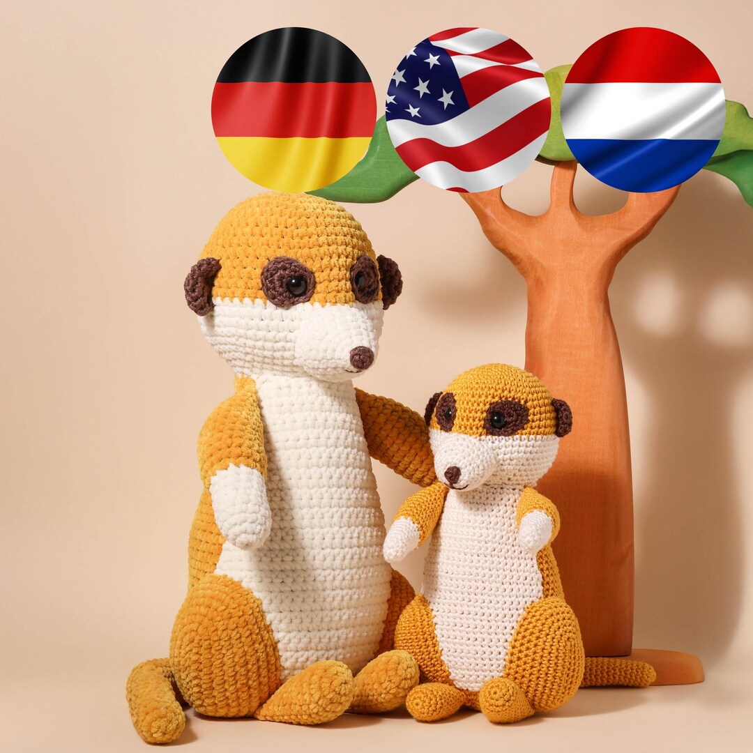 Amigurumi Crochet Pattern Meerkat PDF Tutorial: Simon the Meerkat - Etsy