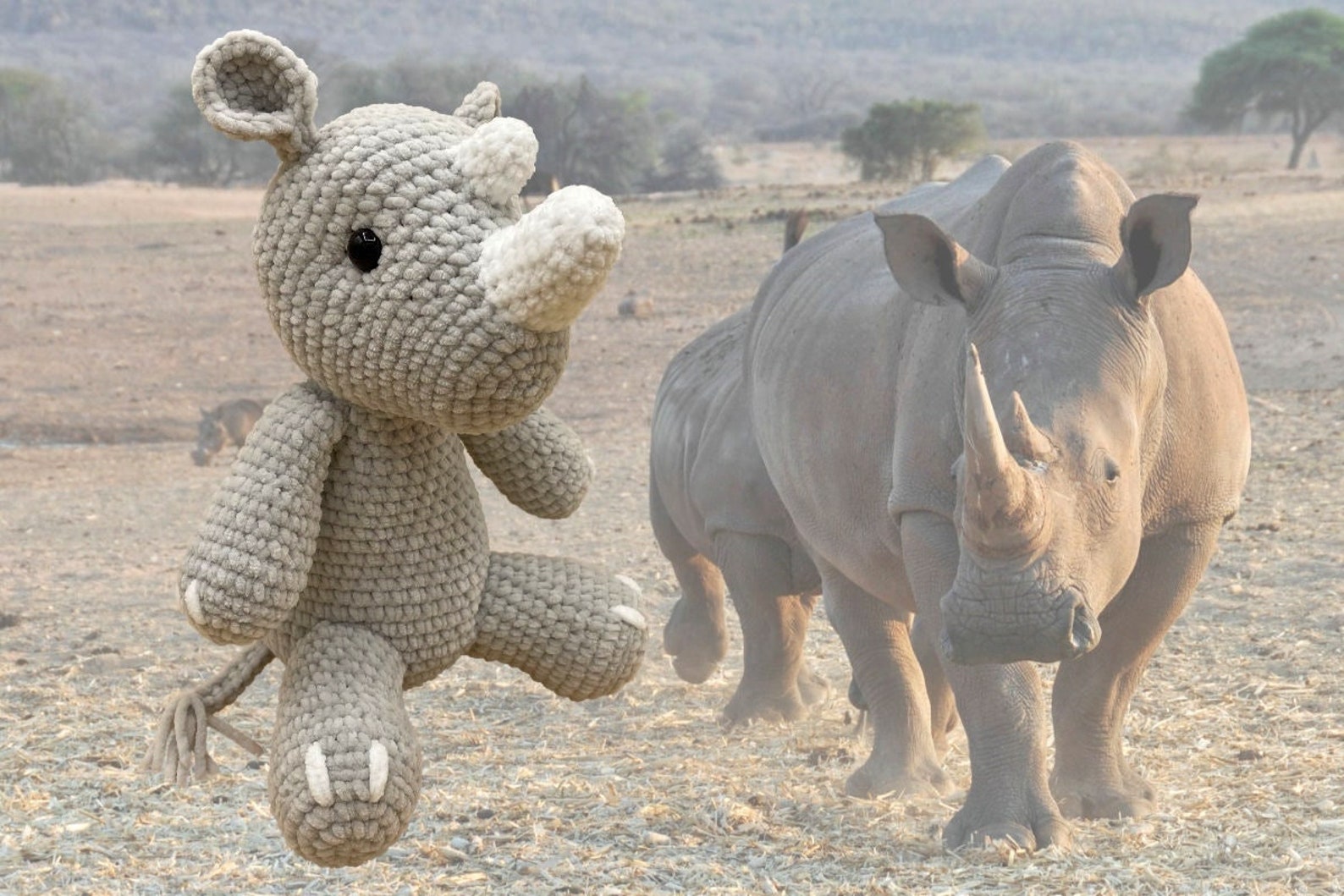 Amigurumi Crochet Pattern Rhino PDF Tutorial: Lisa the Rhino - Etsy