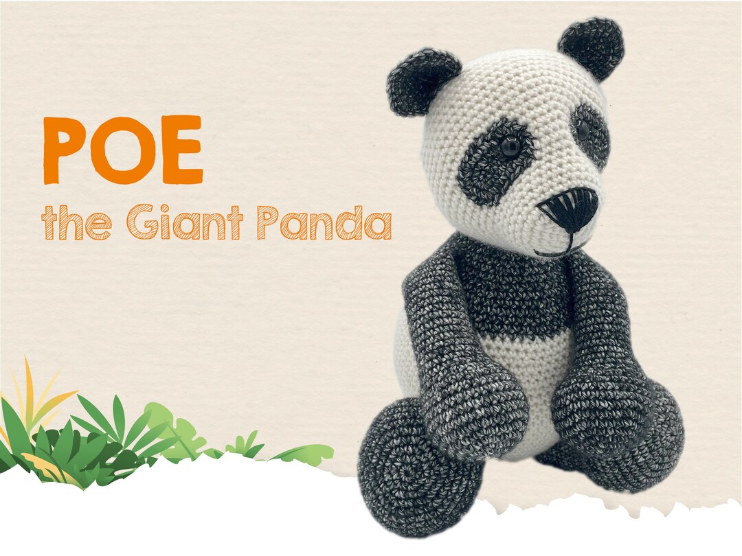 Crochet PATTERN Giant Panda Amigurumi PDF Tutorial Poe the Giant Panda ...