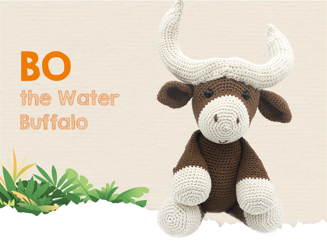 Amigurumi Crochet Pattern Water Buffalo PDF Tutorial: Bo the Water ...