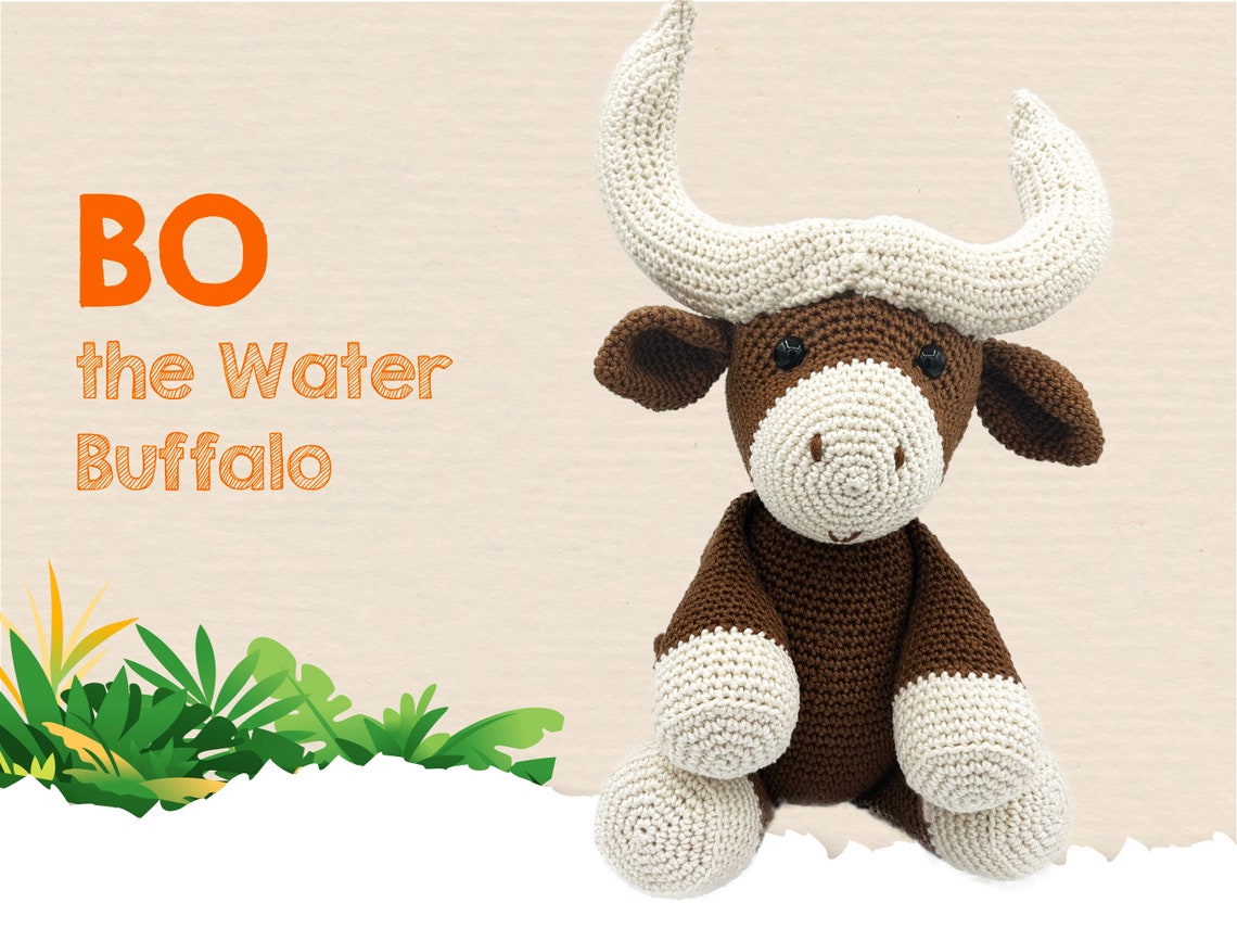 Amigurumi Crochet Pattern Water Buffalo PDF Tutorial: Bo the Water ...