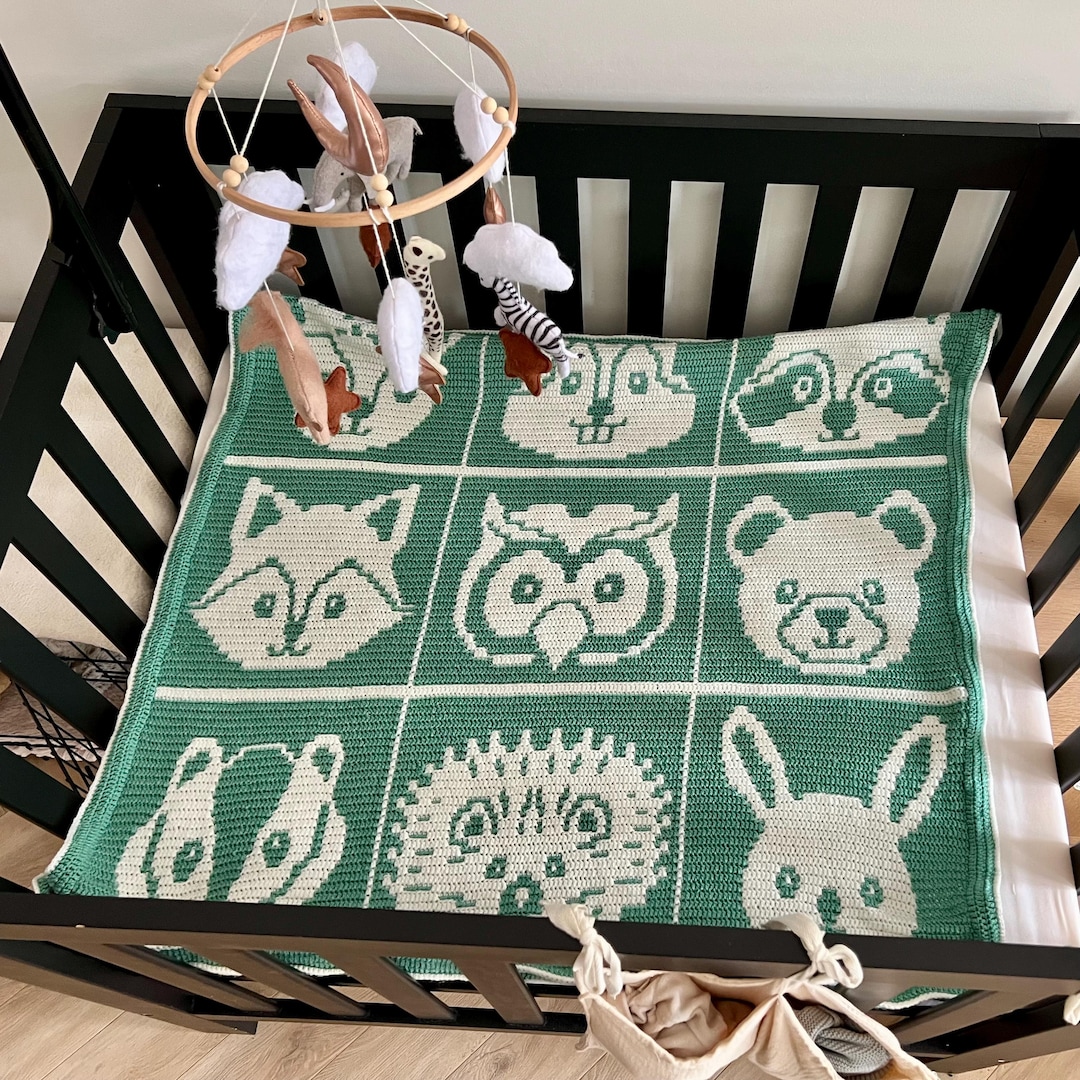 Forest Friends Play Mat Overlay Mosaic Crochet Pattern - PDF Tutorial ...