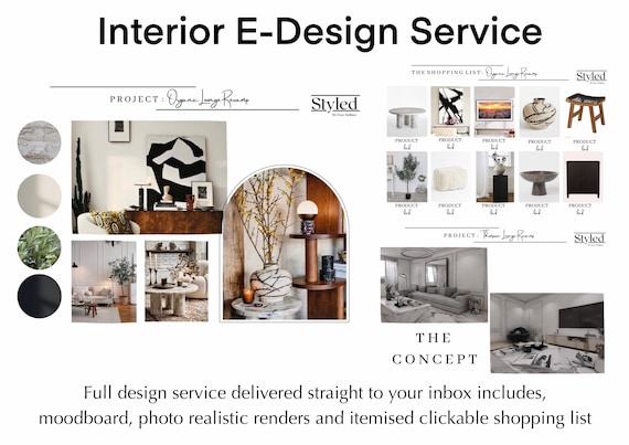 Bespoke Virtual Interior Design for Home Room Styling and | Etsy