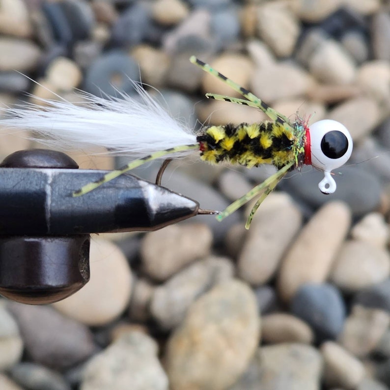 5 Pack Hand Tied Crappie Jigs. the 1/8 and 1/16 Ounce "crappie Crawler ...