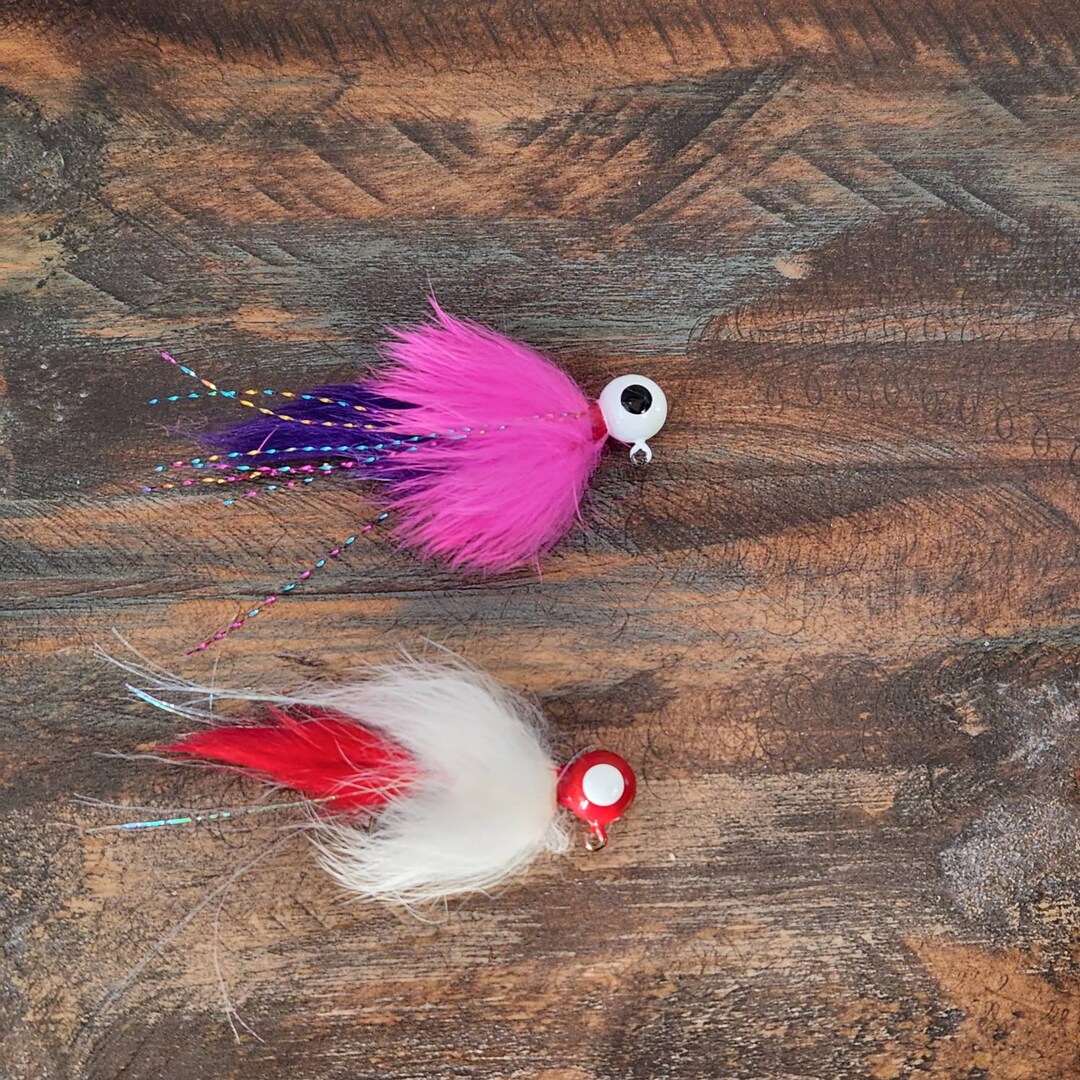 2 Pack of 1/4 Oz Handmade, Twitching Jigs. Custom,quality, Fishing Jigs ...