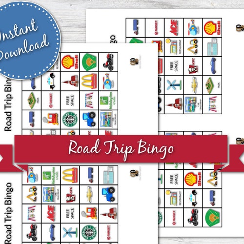 License Plate Bingo Car Game Printable Bingo Travel Activity - Etsy