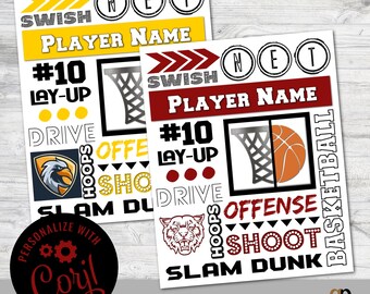 Printable Locker Sign Basketball - Etsy