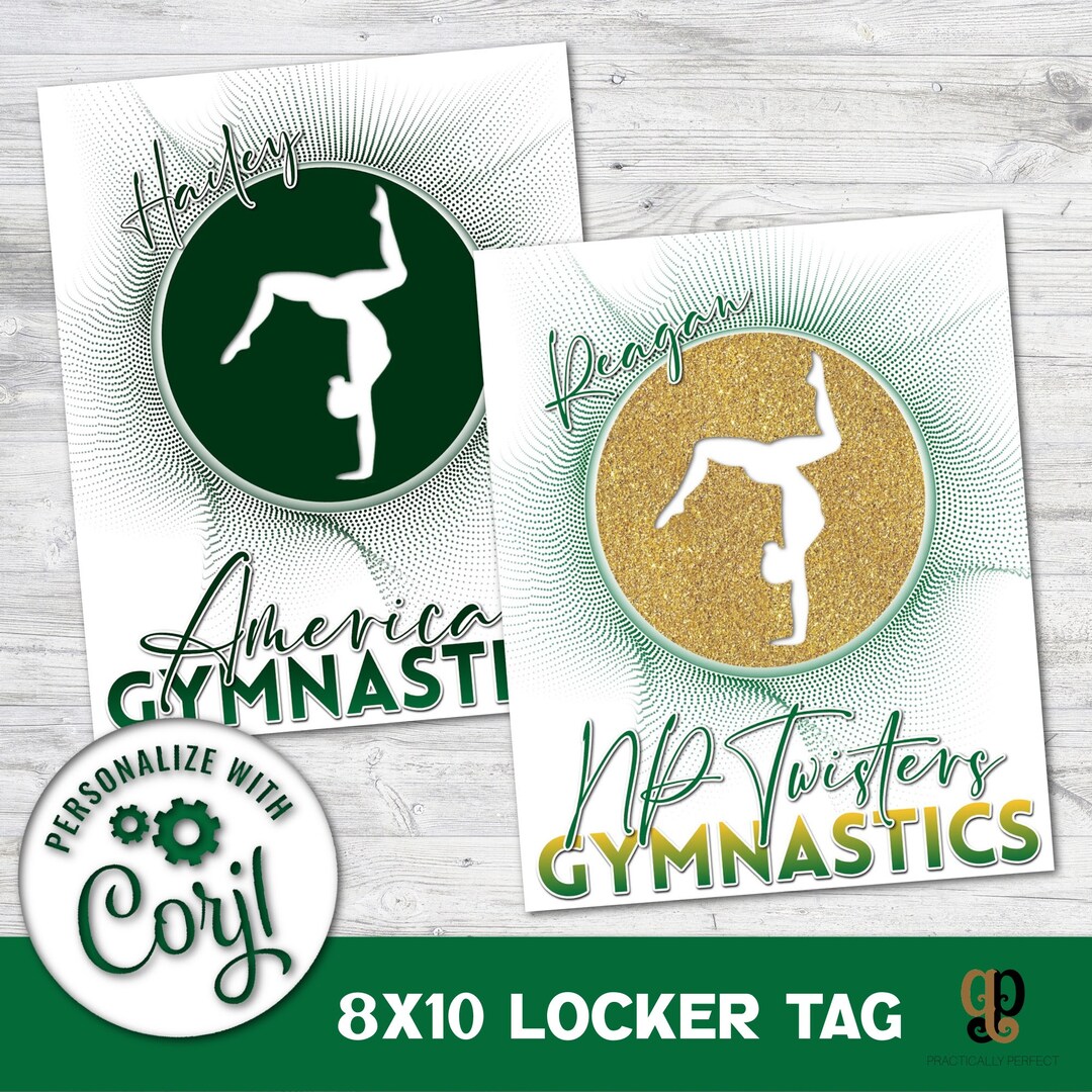 Gymnastic Handstand Locker Tag Gymnastics Locker Sign - Etsy