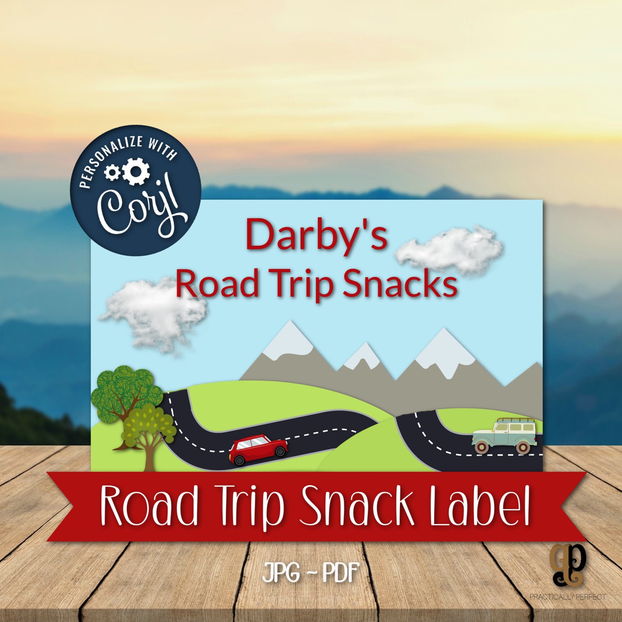 Descarga instantánea Snack Box Label / Road Trip Snack Label / | Etsy