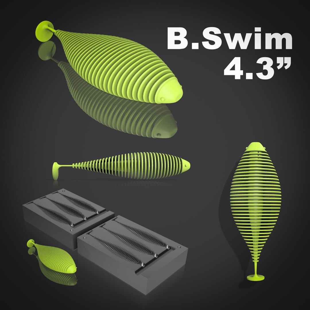 Digital File: Mold B.swim 4.3 Inch. 3D STL, STEP File for CNC and 3D ...