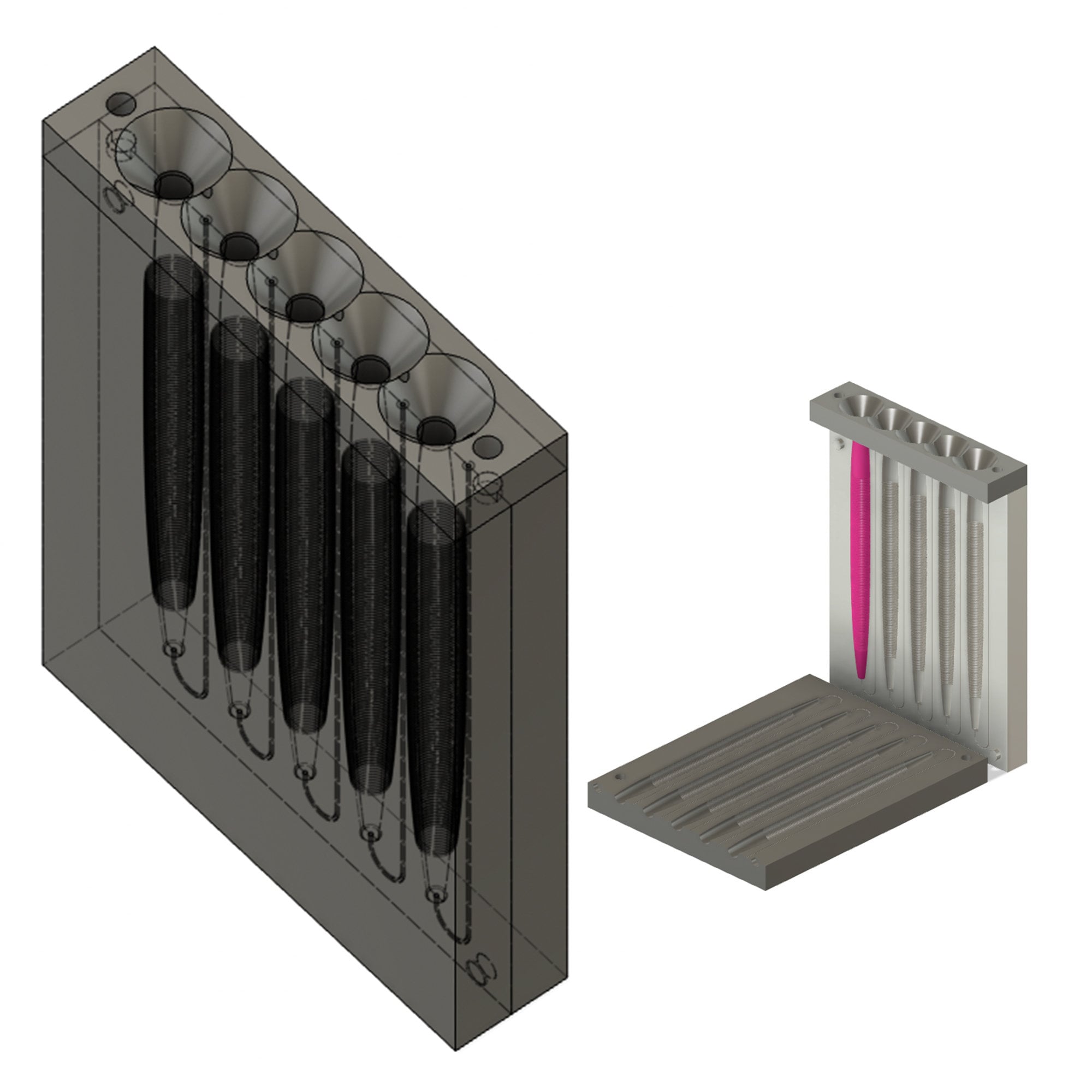 Digital File : Open Pour Mold SENKO 5" Stl, Step File for Cnc and 3d ...