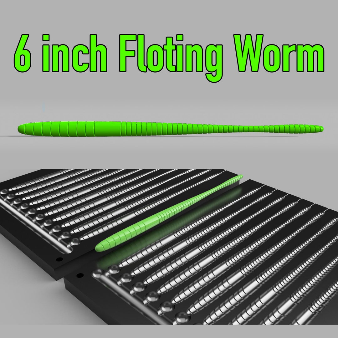 Digital File: Mold 6 Inch Floting Worm STL, STEP, for 3d Print and Cnc ...