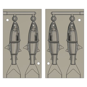 Digital File: Mold Swim Bait 200 Mm. Fishing Lure Softbait Mold 3D STL ...