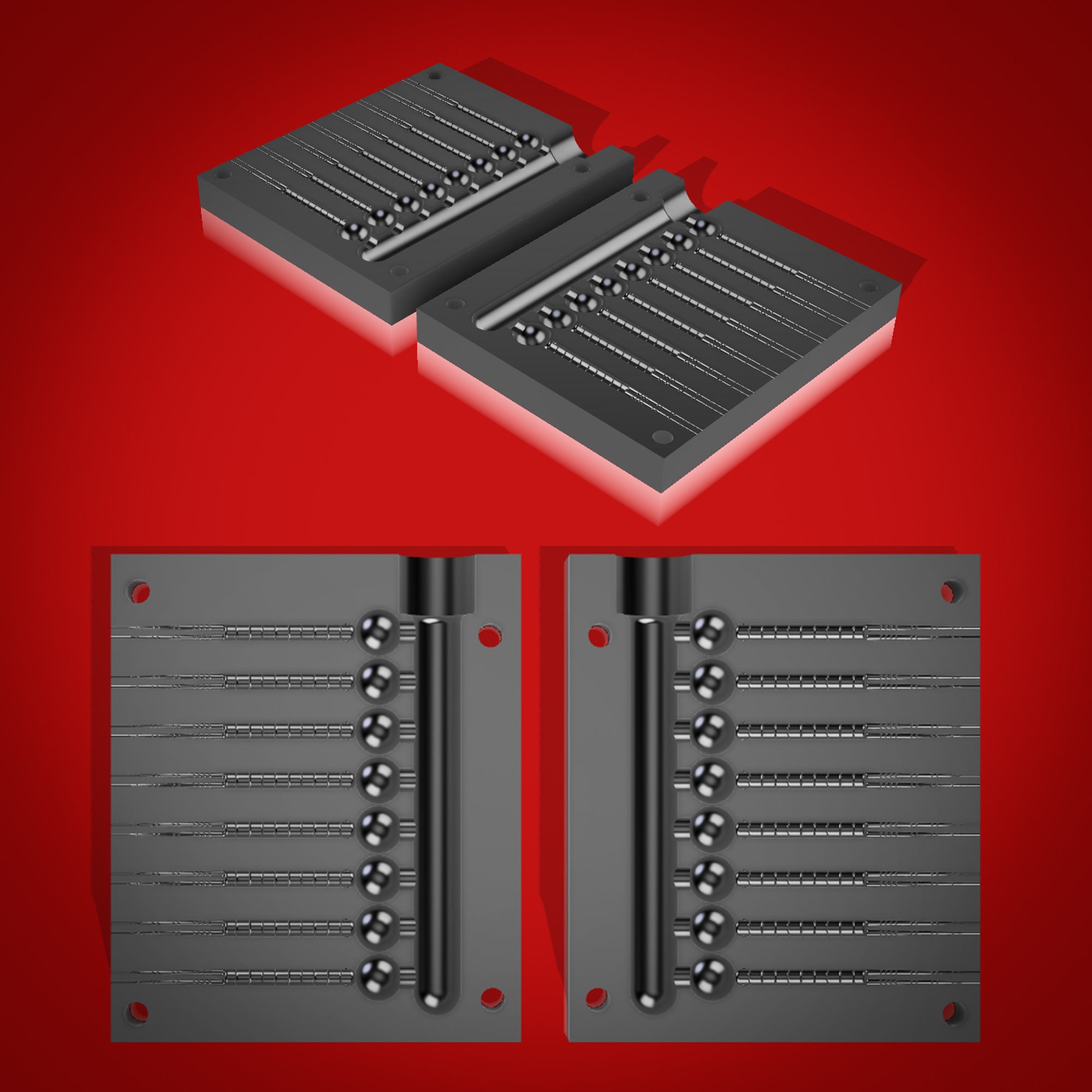 Digital File: Mold 2 Inch Ajing. 3D STL, STEP File for CNC and 3D Print ...