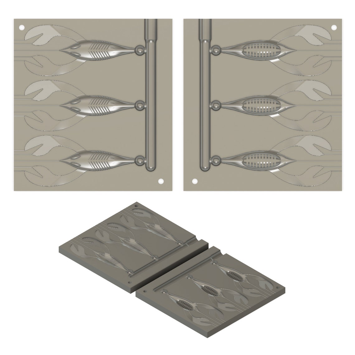 Craw 100mm Mold: 3D STL, STEP File for CNC & 3D Print - Etsy