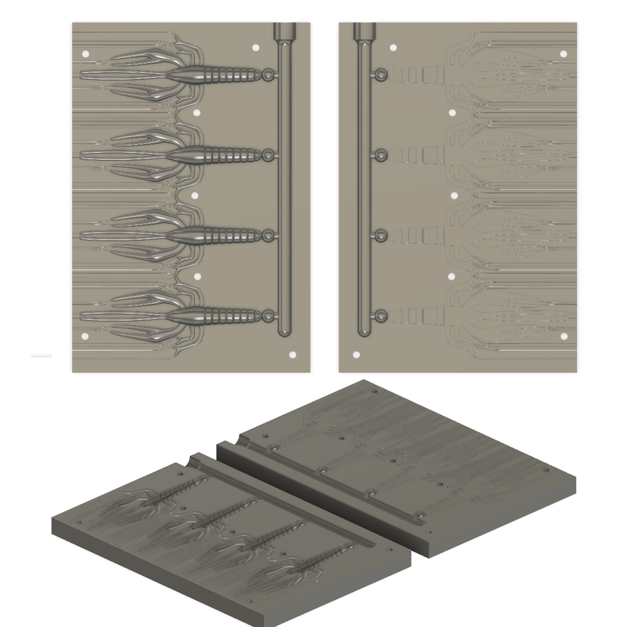 Digital File: Mold Craw 5 Inch STL, STEP, for 3d Print and Cnc - Etsy