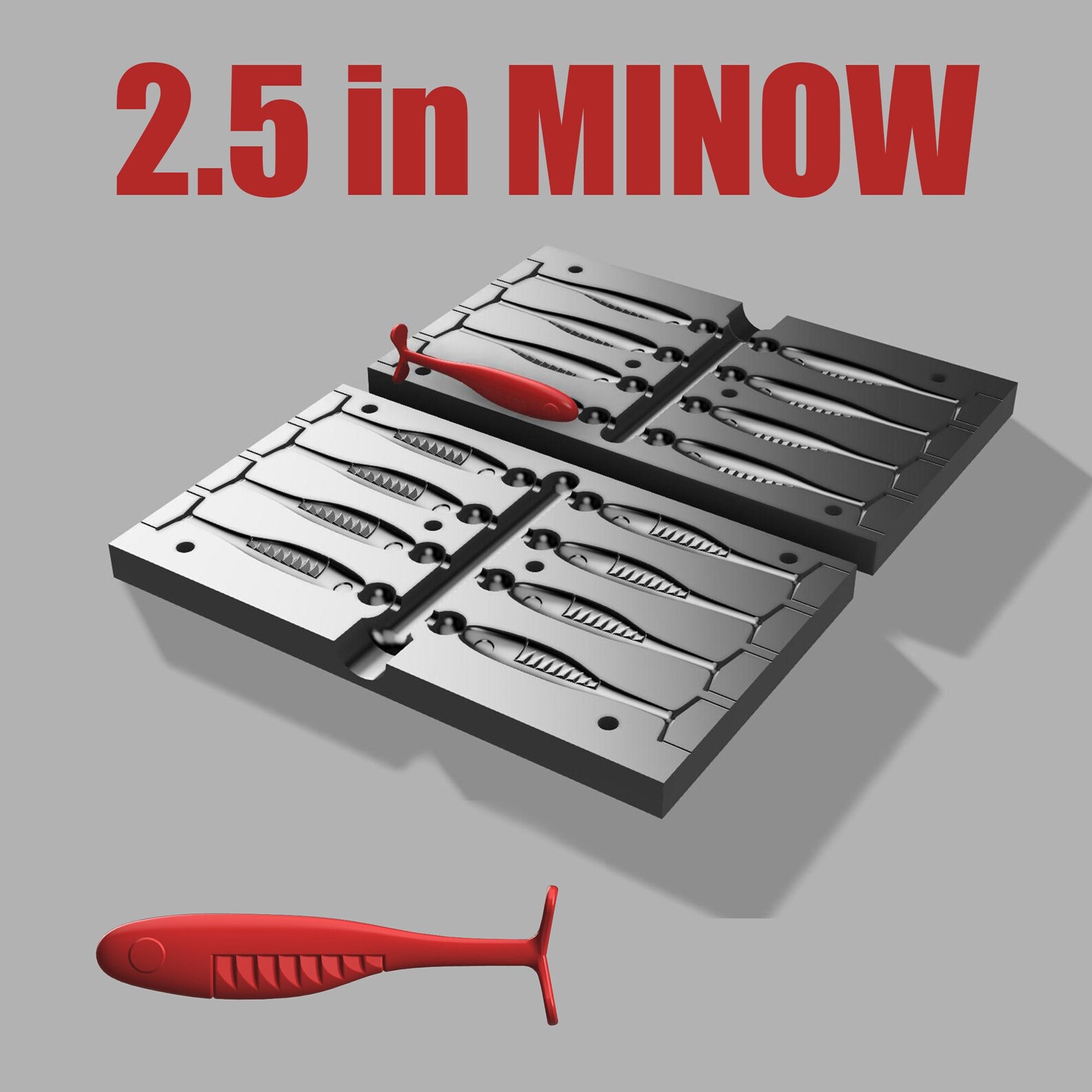Digital File: Minow 2.5 Inch. 3D STL, STEP File for CNC and 3D Print - Etsy