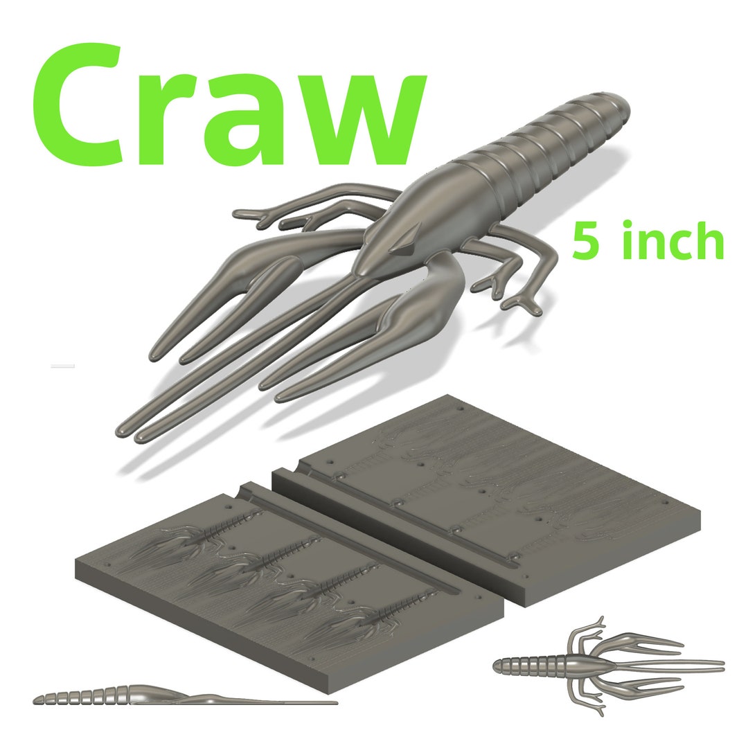 Digital File: Mold Craw 5 Inch STL, STEP, for 3d Print and Cnc - Etsy