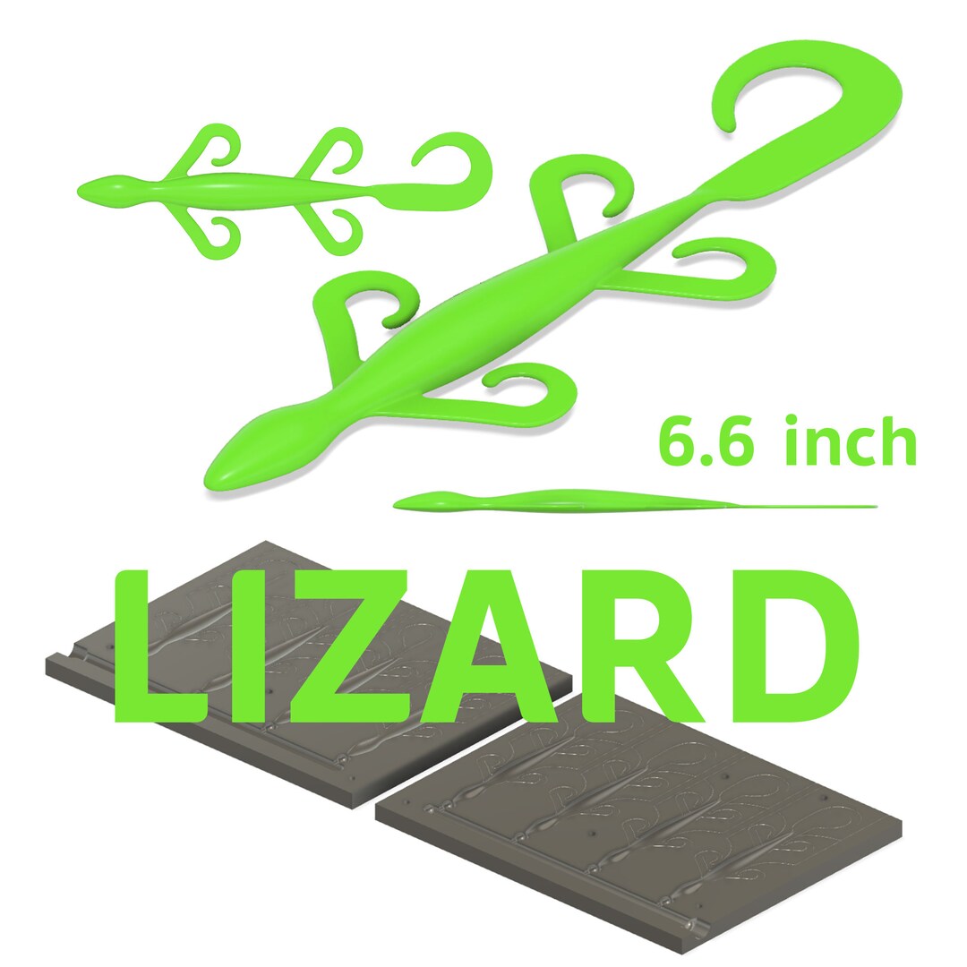 Digital File: Mold LIZARD 6.6 Inch STL, STEP, for 3d Print and Cnc - Etsy