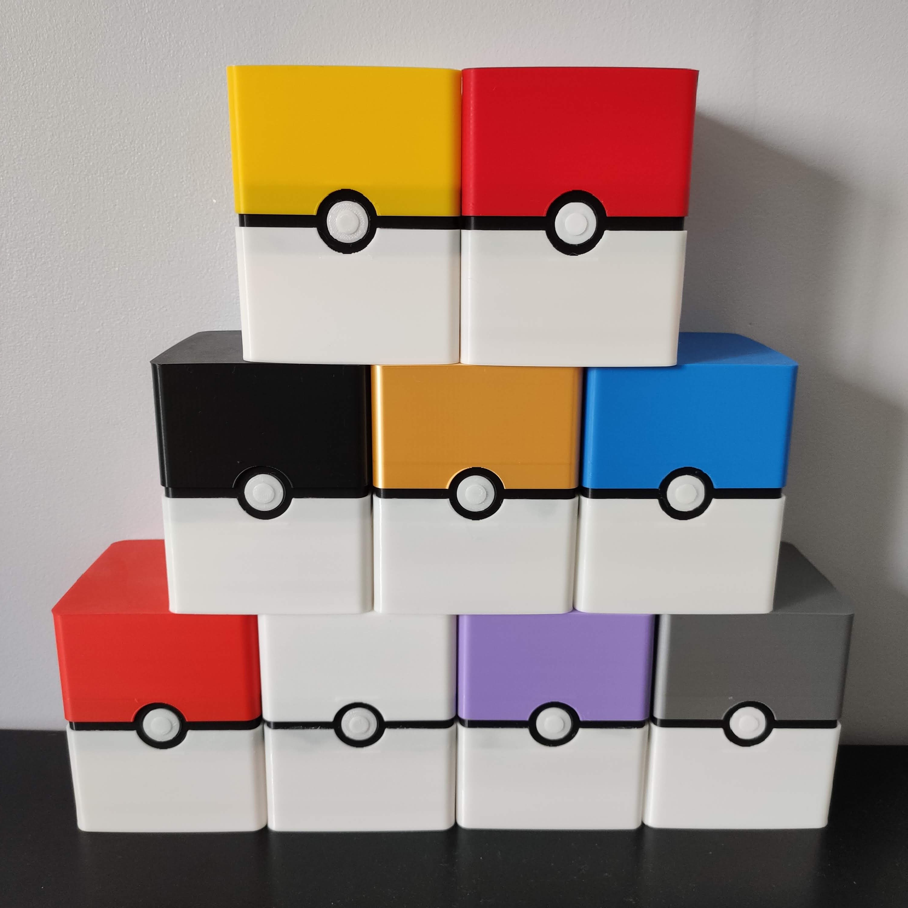 Poke Ball Storage Box Pokemon Cards Toploader PCA PSA CGC Deck Box ...