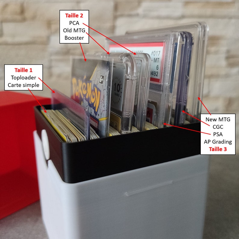 Boite Rangement Poke Ball Cartes Pokemon Toploader PCA PSA CGC - Etsy