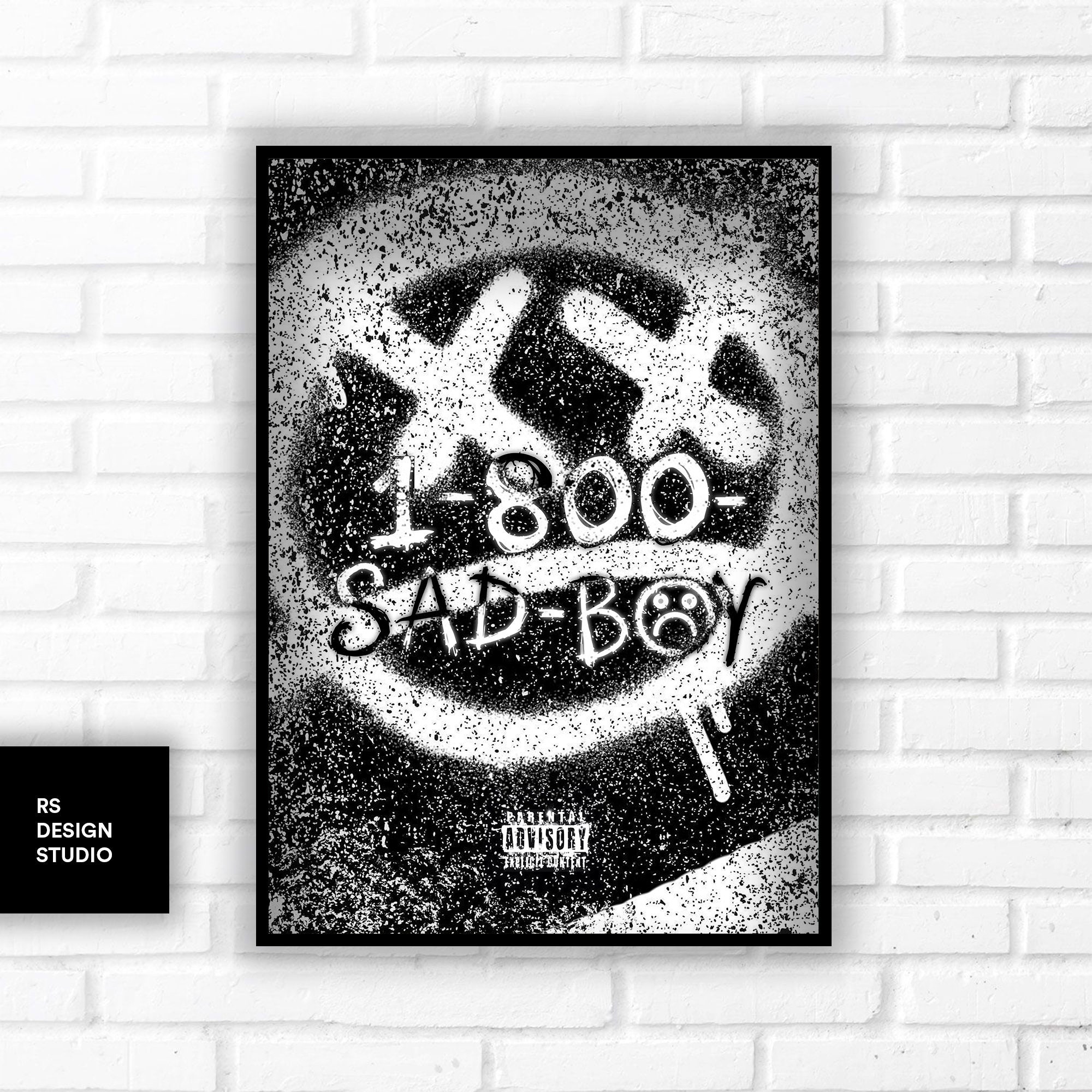 Sad Boy Graffiti Poster Urban Wall Art Graphic Poster Wall | Etsy