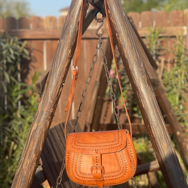 Camel Leather Bag - Etsy