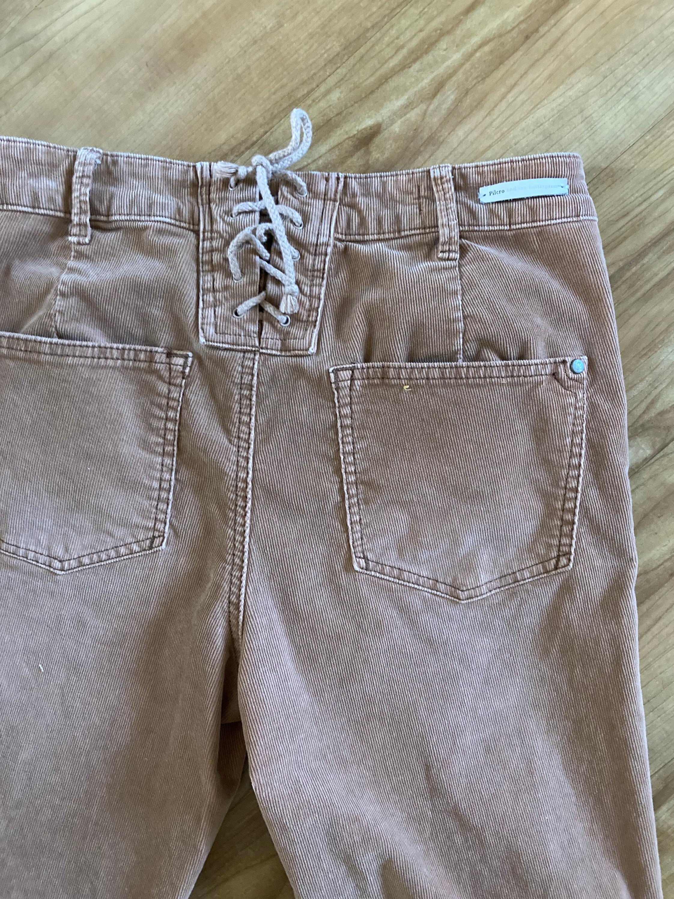 High Rise Flare Lace up Cords - Etsy