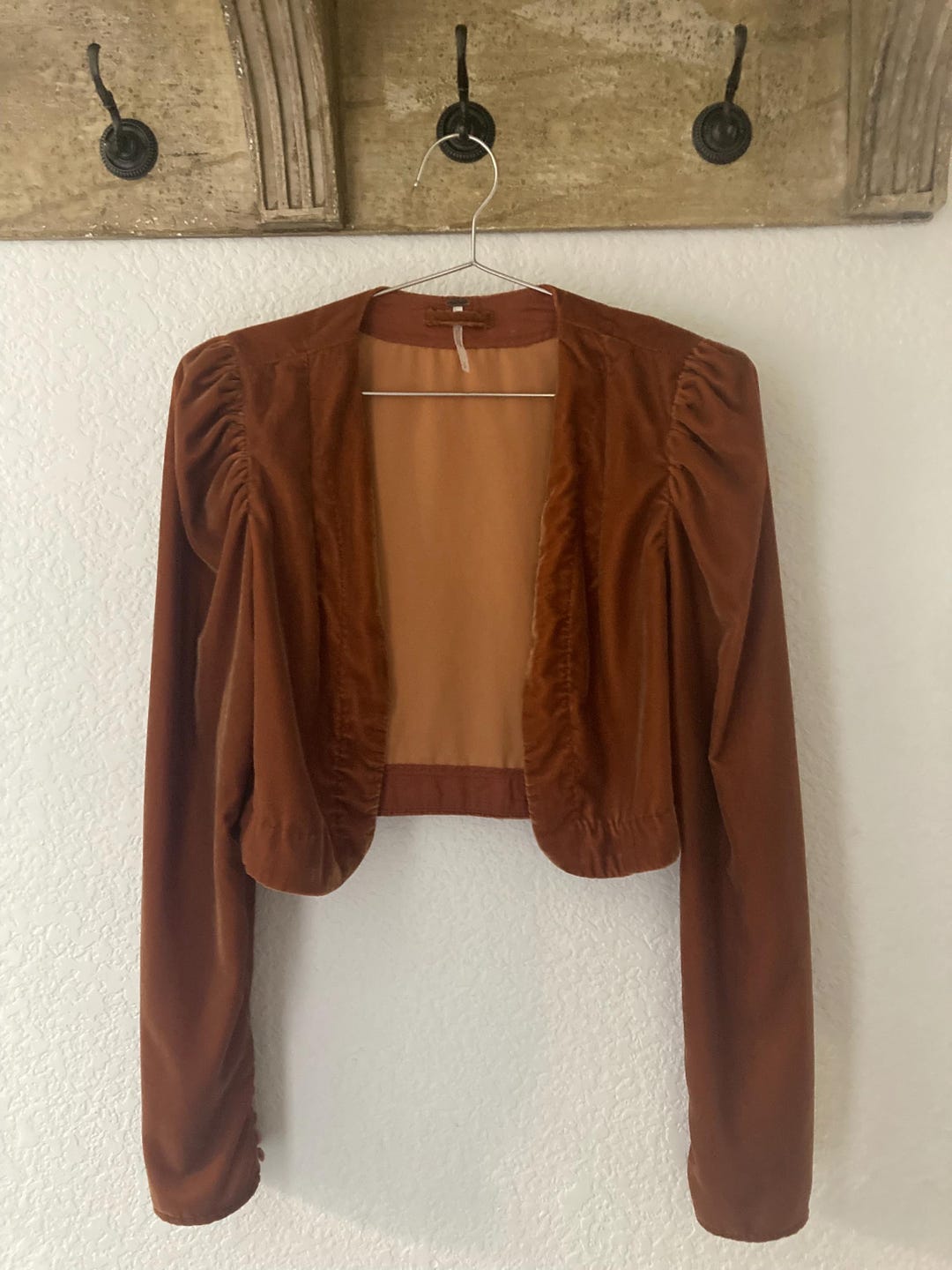 Rust Colored Velvet Balero Jacket - Etsy