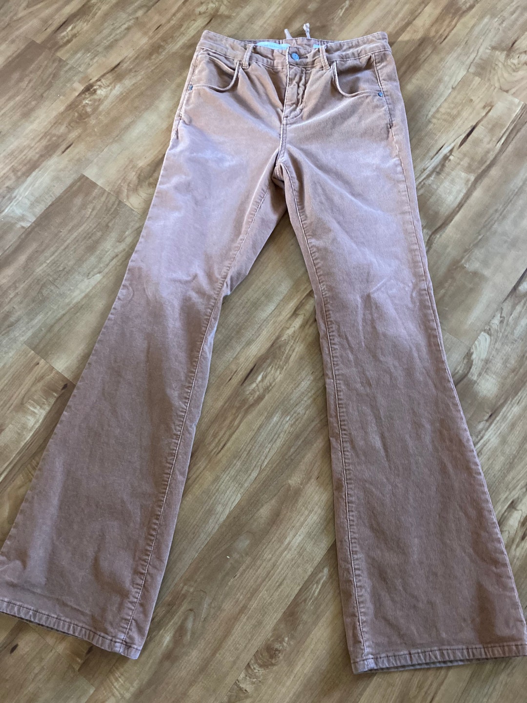 High Rise Flare Lace up Cords - Etsy