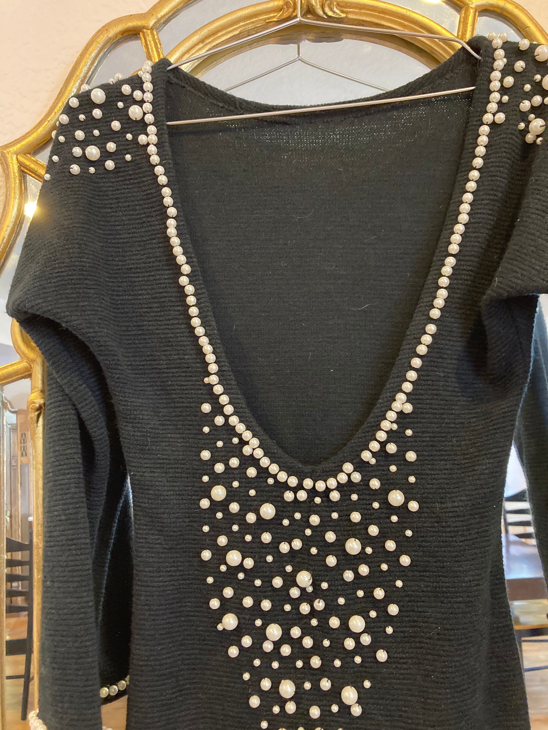 Vintage Pearl Embellished Sweater/sweater Dress - Etsy