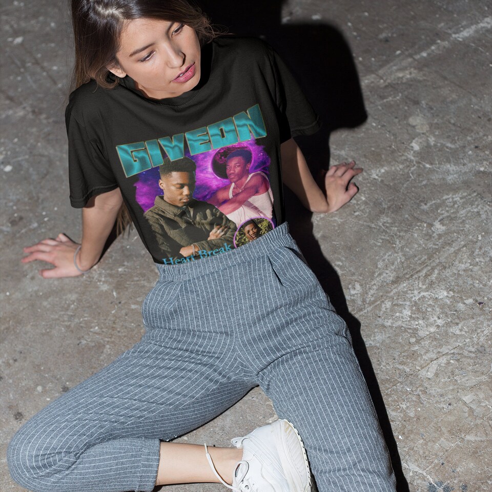 Giveon R&B singer Vintage Inspired T Shirt 90s Bootleg Rap Tee Shirt Old School Heartbreak ...