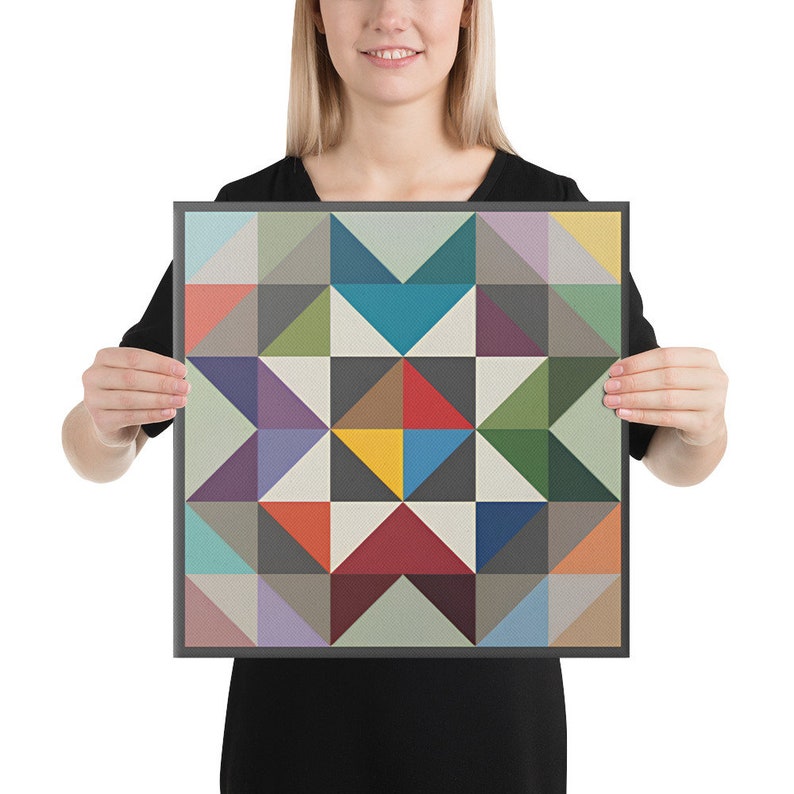 Color Folly - Indoor Barn Quilt Canvas - Etsy