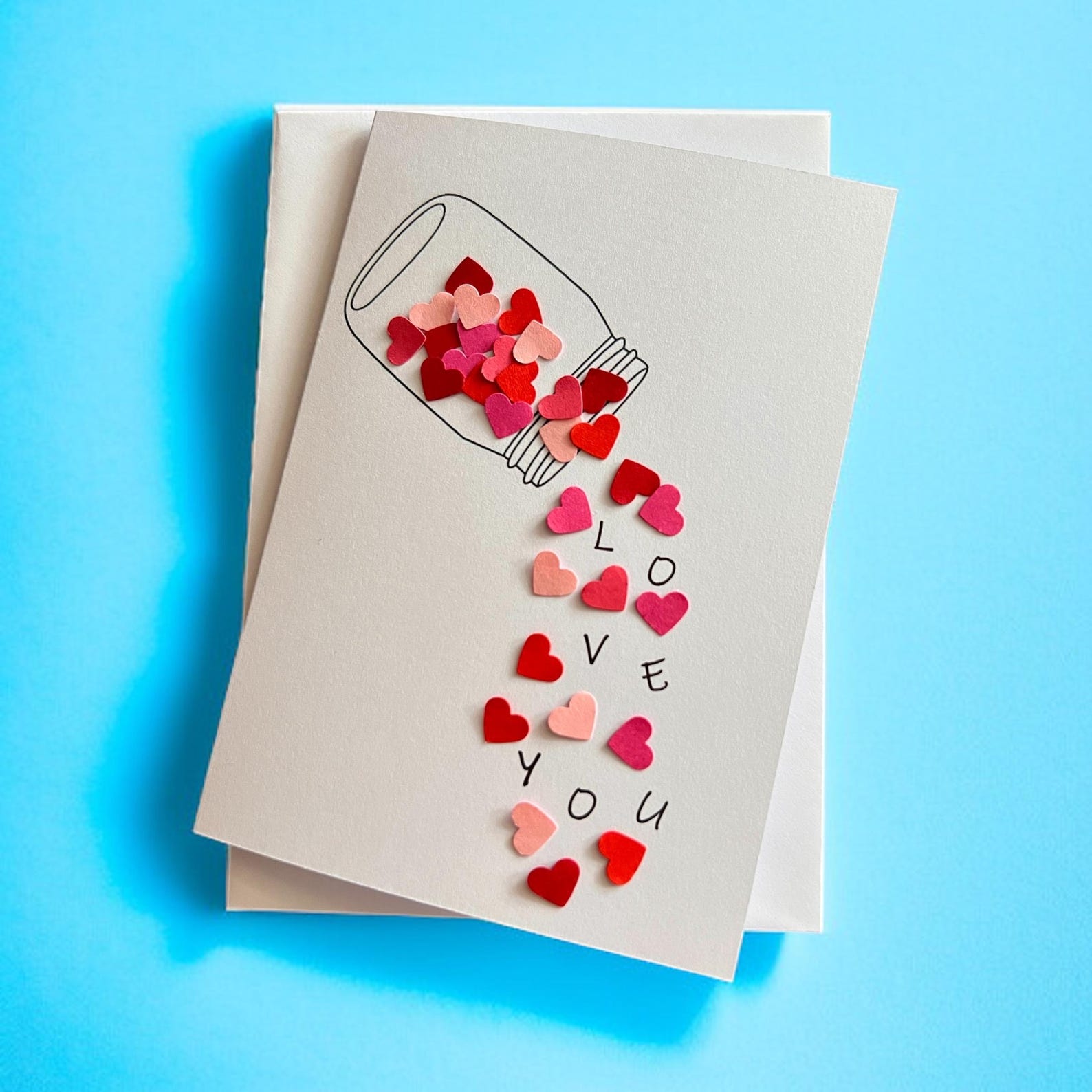 Handmade Valentine's Day Card, I Love You Cards - Etsy UK