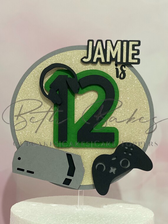 Personalised Console Gaming Cake Topper | Etsy