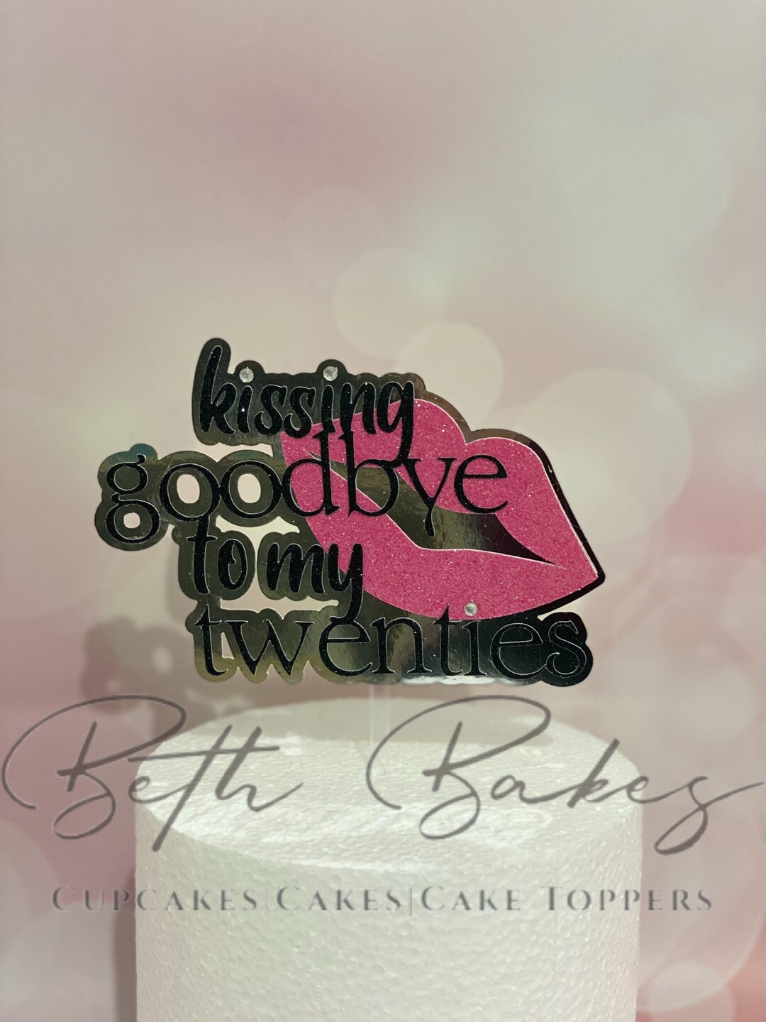 Kissing Goodbye to My Twenties Cake Topper - Etsy