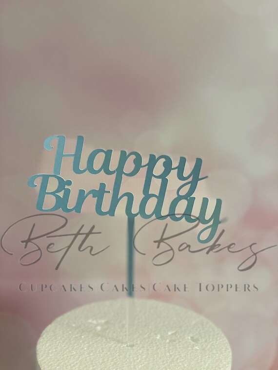 Simple Collection Happy Birthday Topper | Etsy