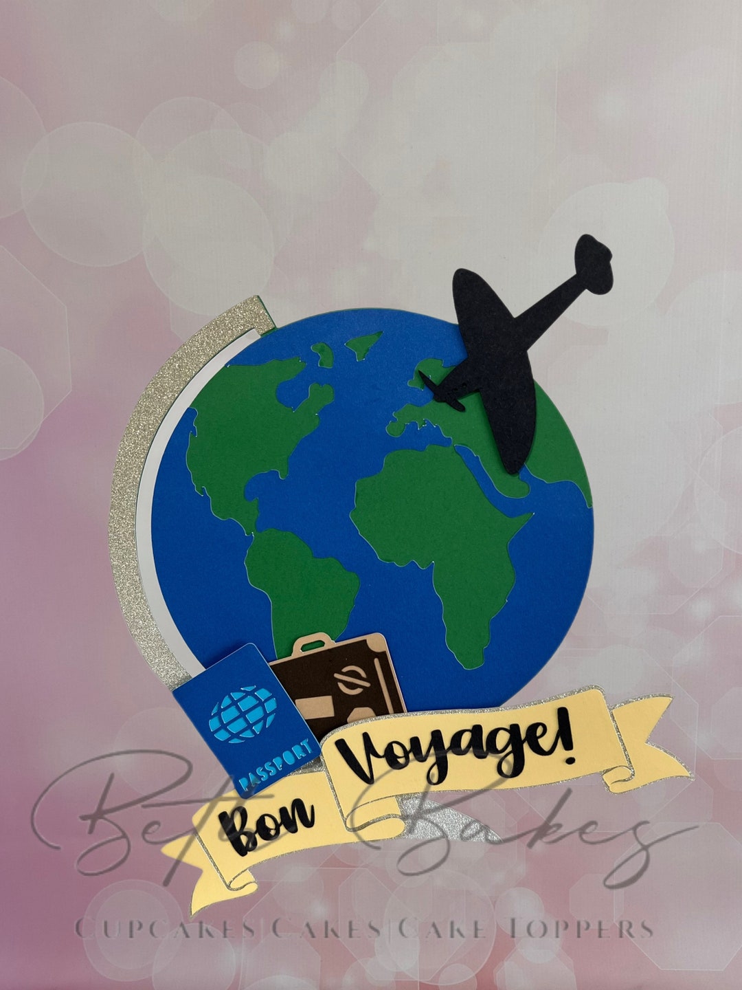 Bon Voyage Cake Topper - Etsy UK