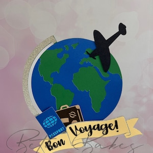 Bon Voyage Cake Topper - Etsy UK