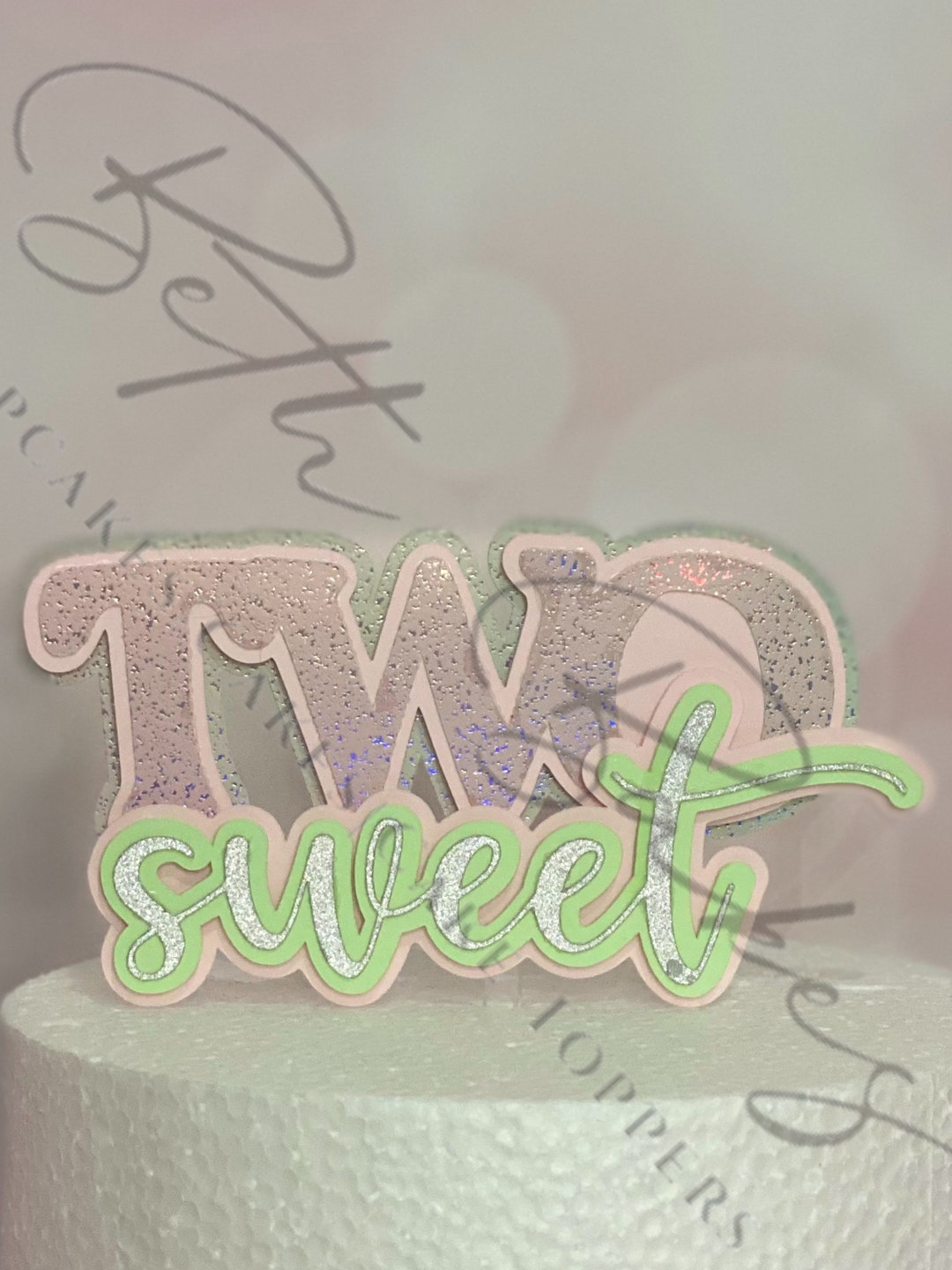 Two Sweet Cake Topper - Etsy