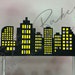 Skyscraper Background Cake Topper - Etsy