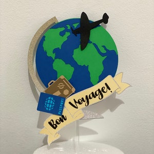 Bon Voyage Cake Topper - Etsy UK