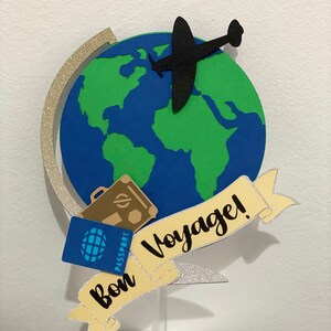 Bon Voyage Cake Topper - Etsy UK