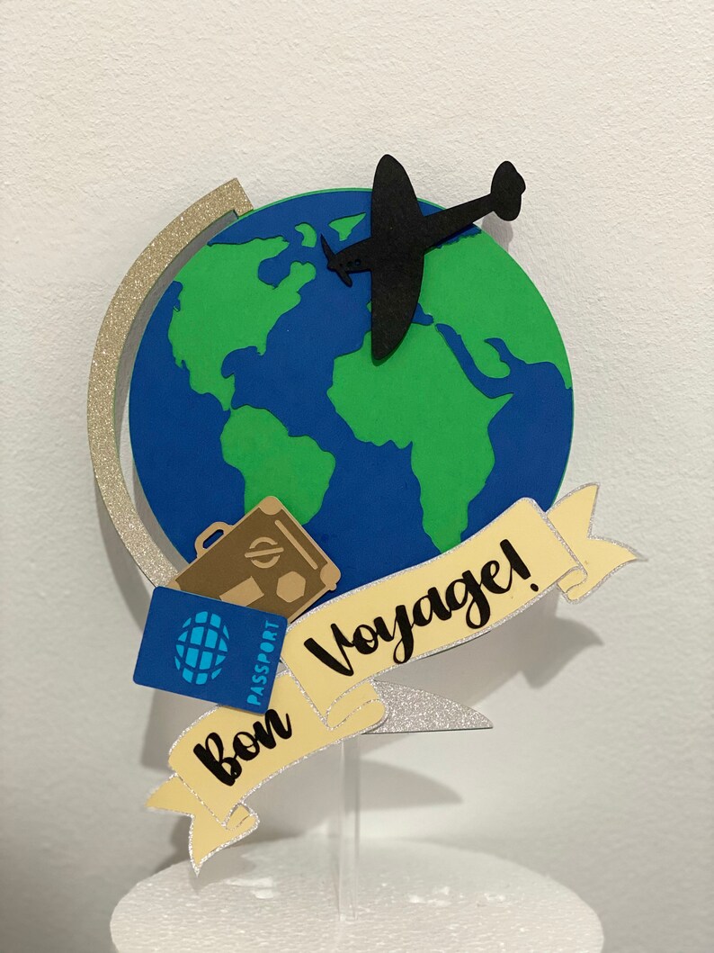Bon Voyage Cake Topper - Etsy UK