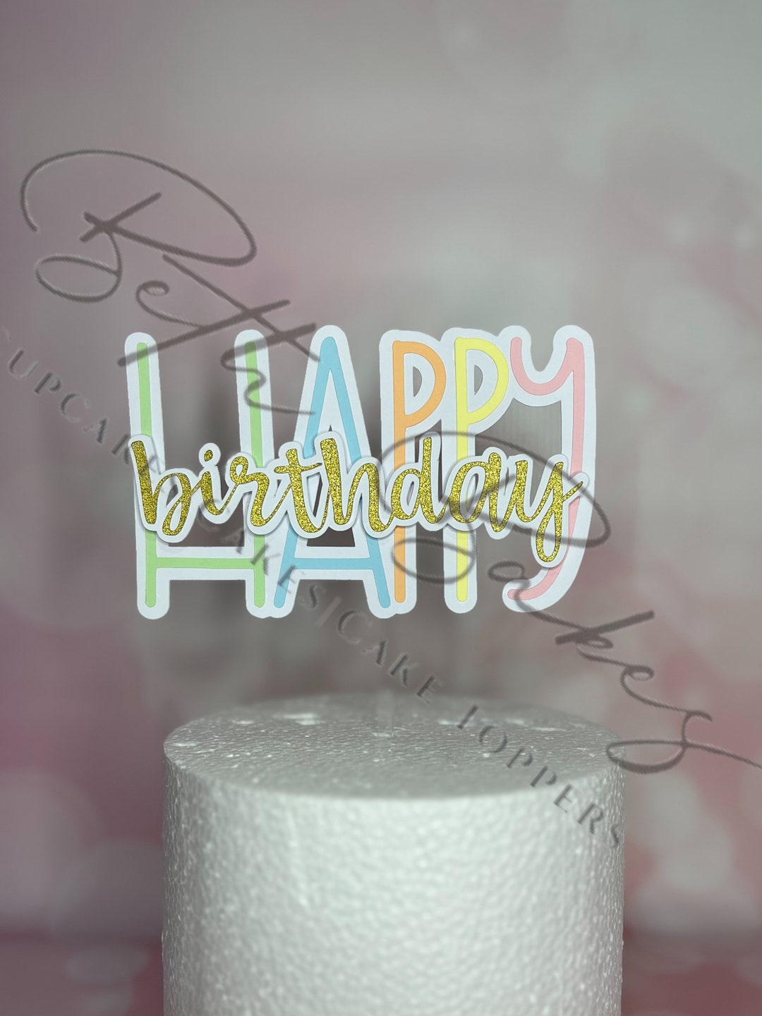 Happy Birthday Word Topper - Etsy
